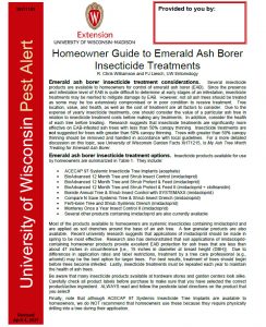 Updated Emerald Ash Borer Treatment Guides Now Available