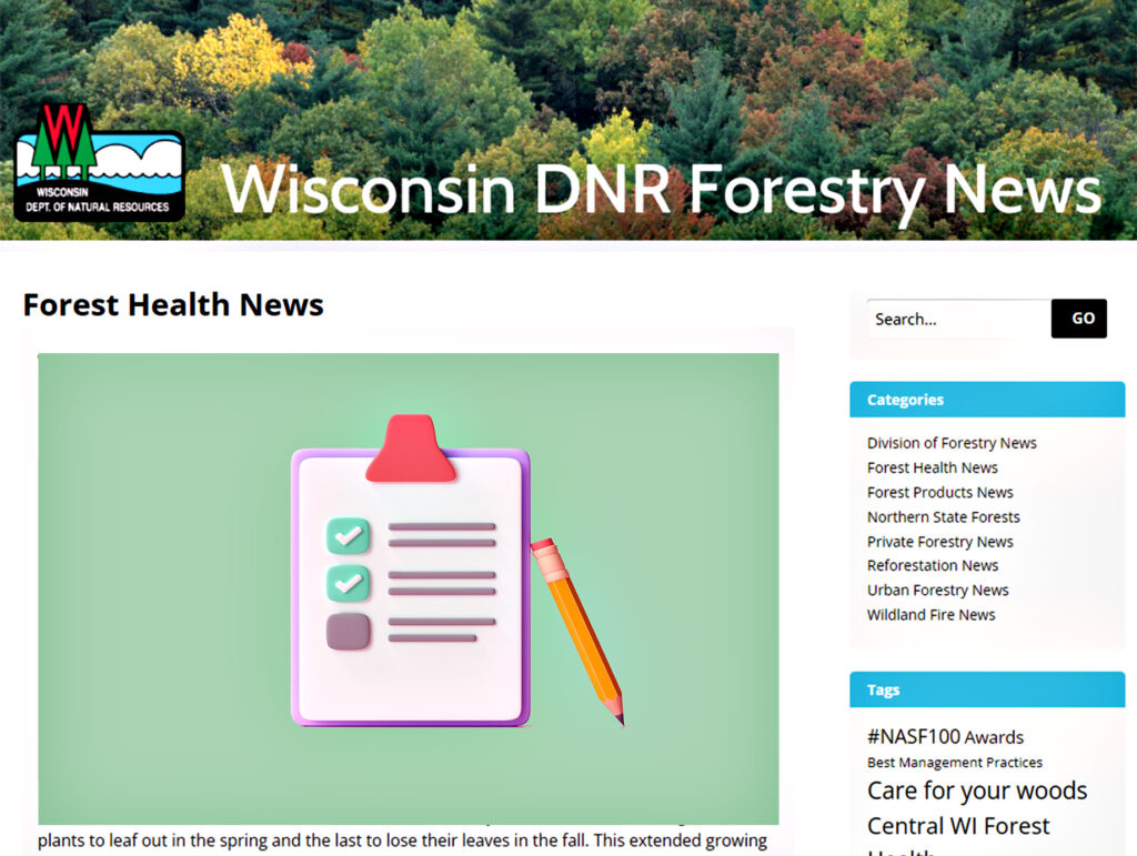 Wisconsin DNR Forestry News – External news articles from the Wisconsin ...