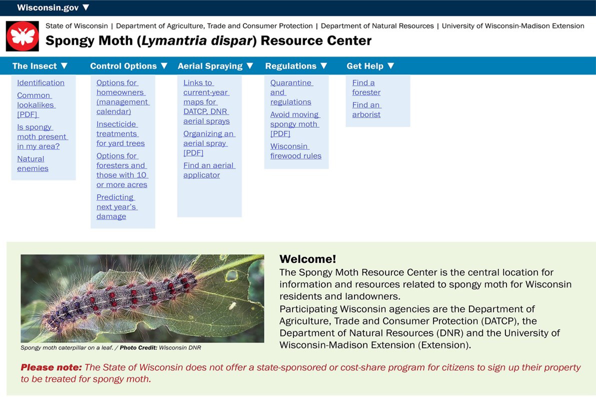 Spongy Moth Resource Center Hatches Just In Time